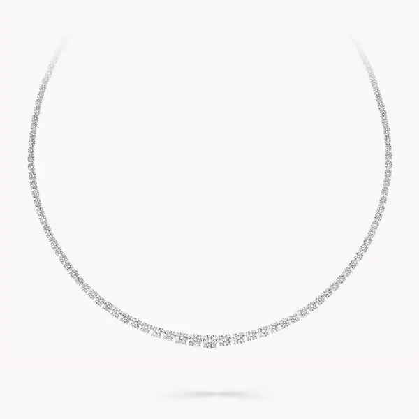 Graff Round Diamond Necklace - White Gold