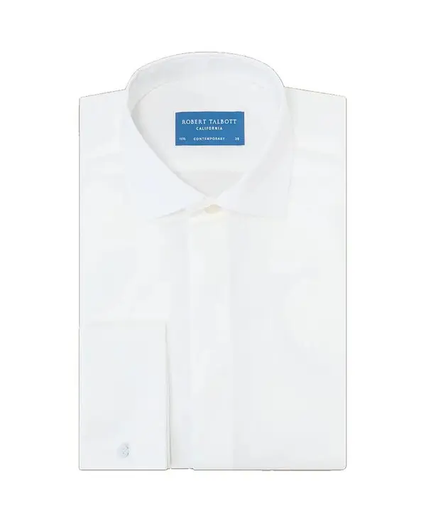 Robert Talbott Reynolds Hidden Placket Formal Contemporary Fit Shirt - White