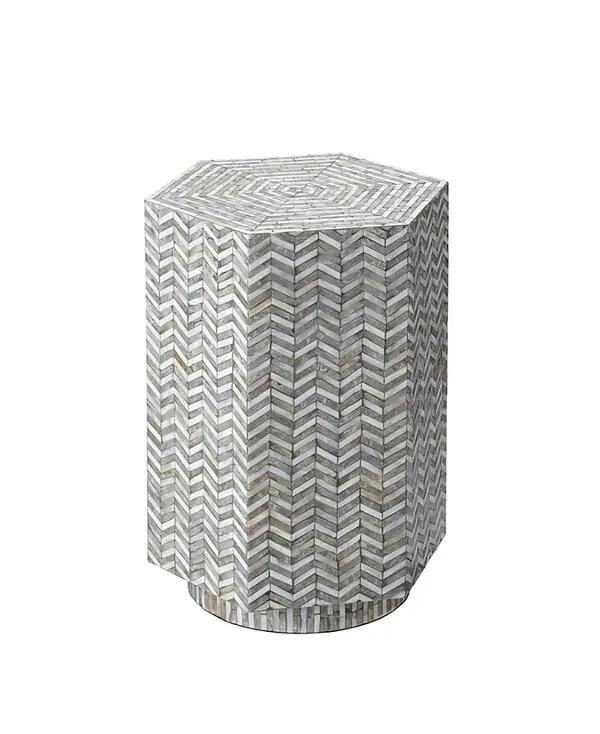 JAMIE YOUNG CO. Brando Hexagon Side Table - Grey