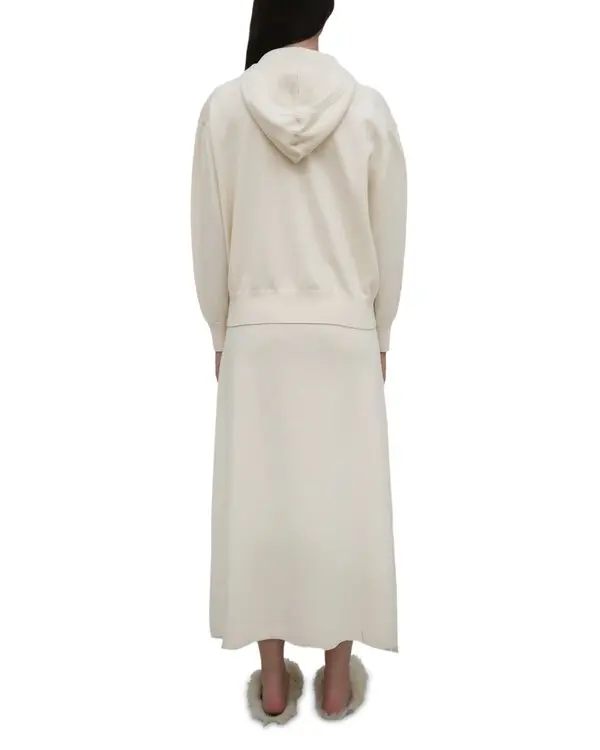 Rosetta Getty Double Layer Pullover Hoodie - Ivory