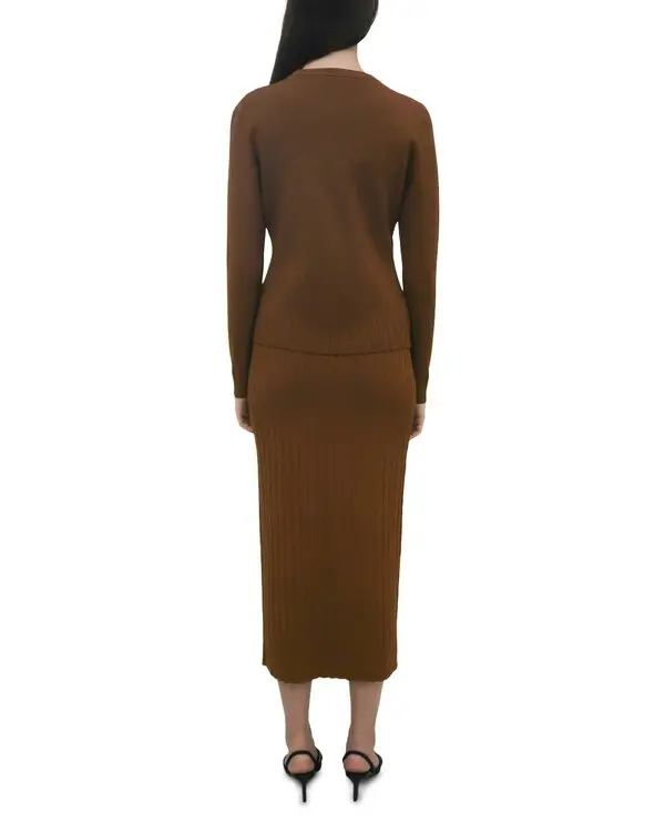 Rosetta Getty Ribbed Button-front Cardigan
