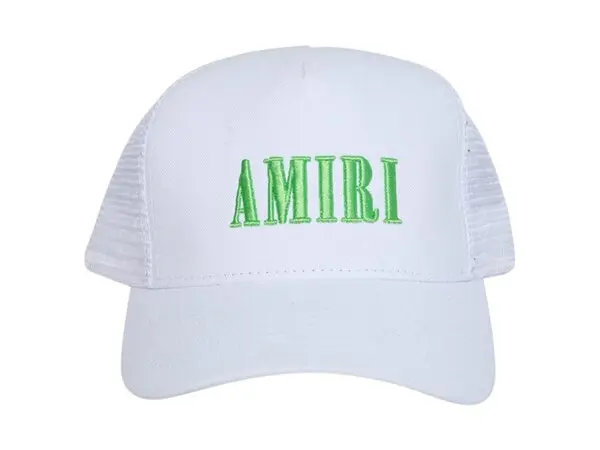 Amiri Core Logo Trucker Hat - White/lime