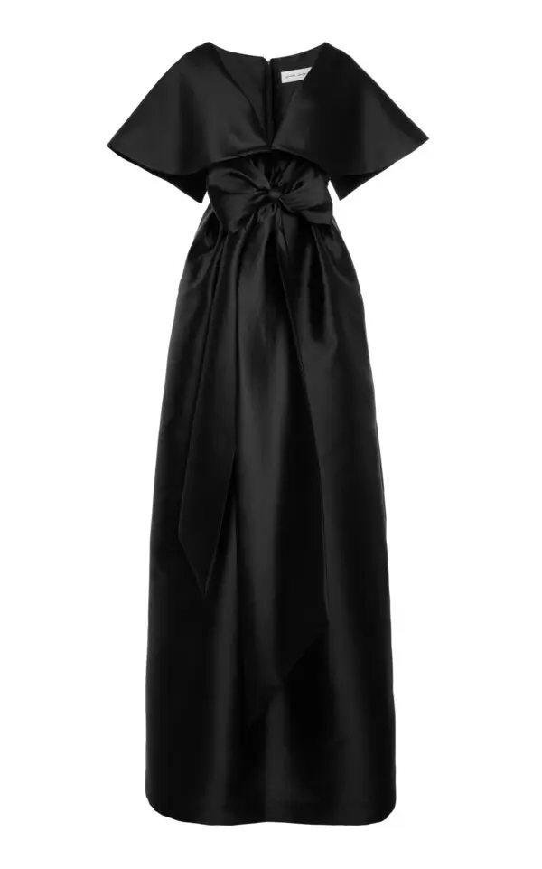 GRETA CONSTANTINE Osprey Satin Gown - Black