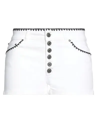 DONDUP High Waisted Embroidered Shorts - White