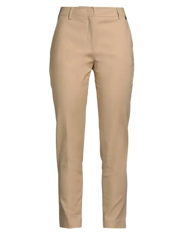 Liu Jo Tapered Cotton And Polyamide Blend Pants - Beige