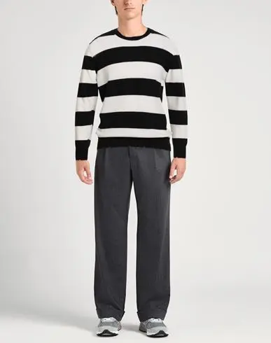 DEPARTMENT 5 Striped Intarsia-knit Wool Sweater - Black