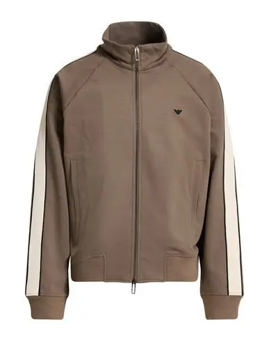 Emporio Armani Sweatshirt In Polyester, Wool, And Elastane - Beige