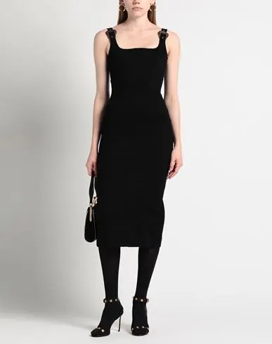 Versace Midi Bodycon Dress In Black - 45% Off | Editorialist