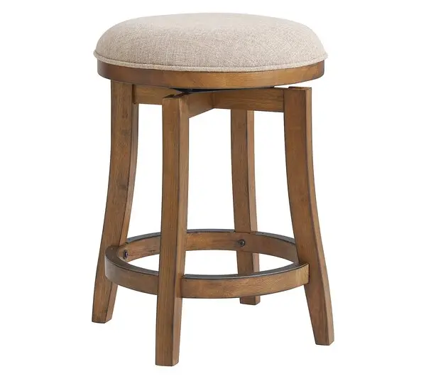 ALATERRE FURNITURE Ellie Bar Counter Stool W/ B Ack Swivel - One-color