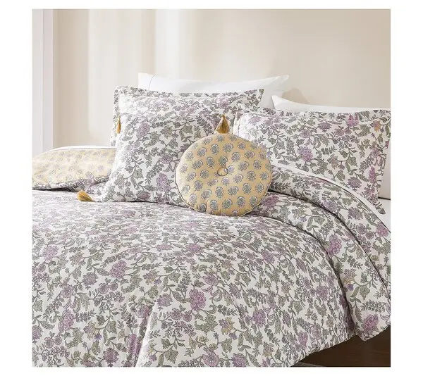 LUSH DECOR Lillian Block Reversible Comforter 5 Pc Set F/q