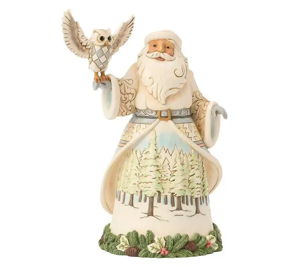 JIM SHORE Heartwood Creek Woodland Santa With O Wl Figurine 5 - One-color