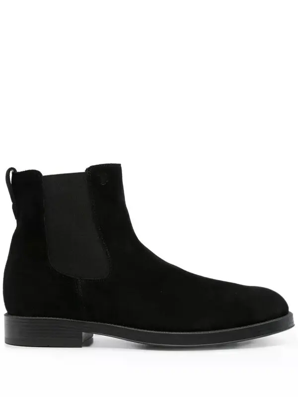 TOD'S Elastic-panel Suede Chelsea Boots - Black