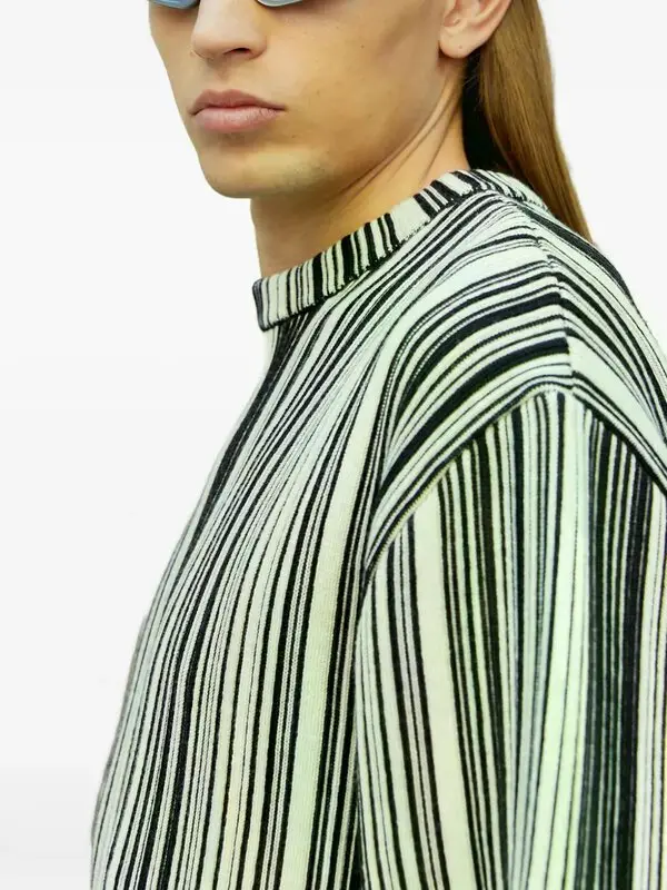 VTMNTS Stripe-pattern Ribbed Sweater