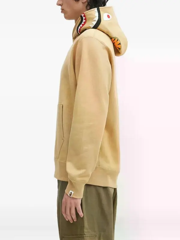 A BATHING APE Shark-motif Hoodie - Neutrals