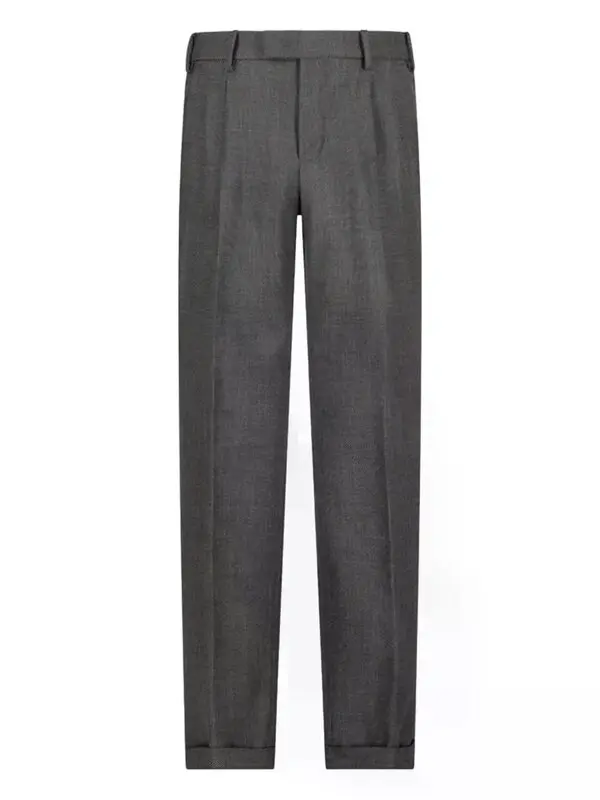 PT TORINO Pleated-front Trousers With Cuffed Hems