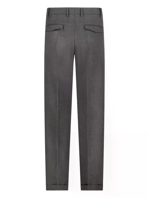 PT TORINO Pleated-front Trousers With Cuffed Hems