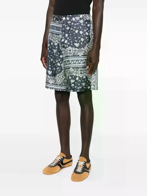 Fendi Bandana-print Silk Shorts