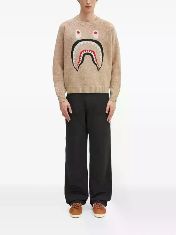 A BATHING APE Shark-head Intarsia Sweater