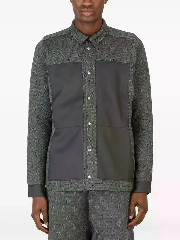 BYBORRE Textured Panelled Shirt