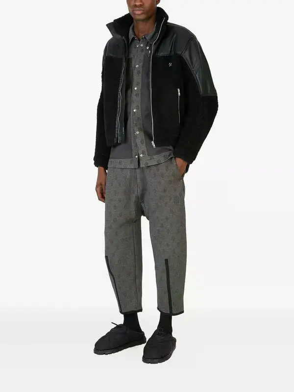 BYBORRE Textured Panelled Shirt