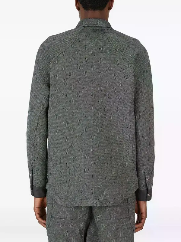 BYBORRE Textured Panelled Shirt