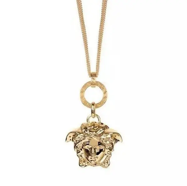 Versace Medusa Head Stacked Chain Necklace - Gold
