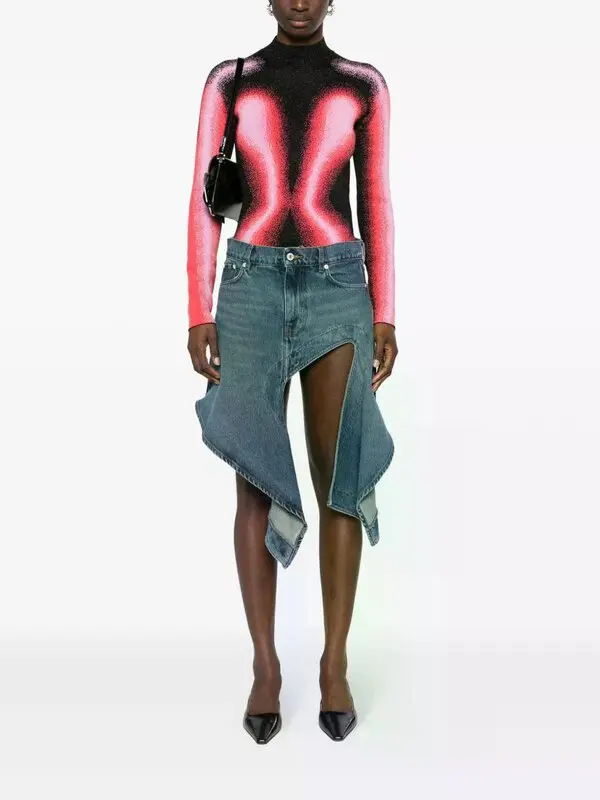 Y/project Cut-out Denim Miniskirt