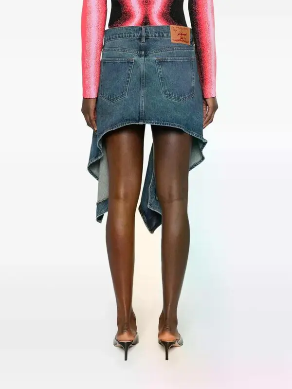 Y/project Cut-out Denim Miniskirt