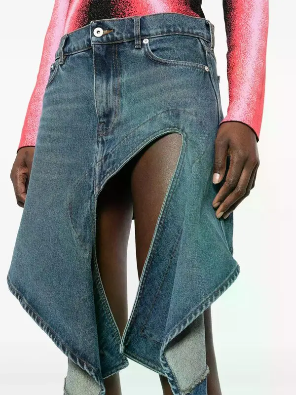 Y/project Cut-out Denim Miniskirt
