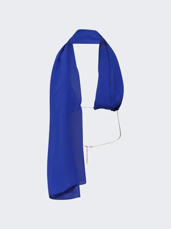 Christopher Esber Scarf Chain Bra Top Yves - Blue