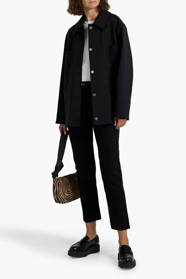 Theory Cotton-blend Twill Jacket With Buttoned Cuffs And Patch Pockets