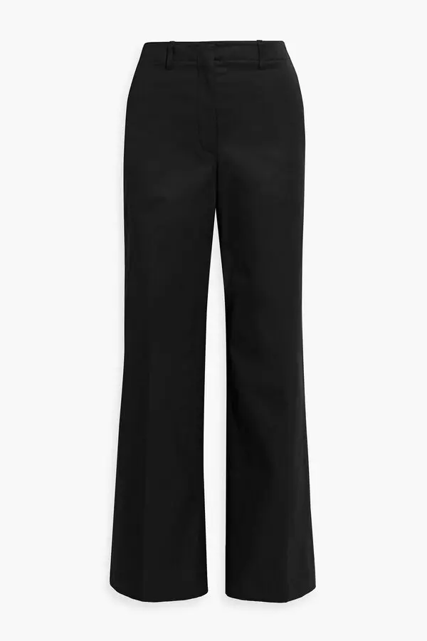 Theory Cotton-blend Twill Wide-leg Pants