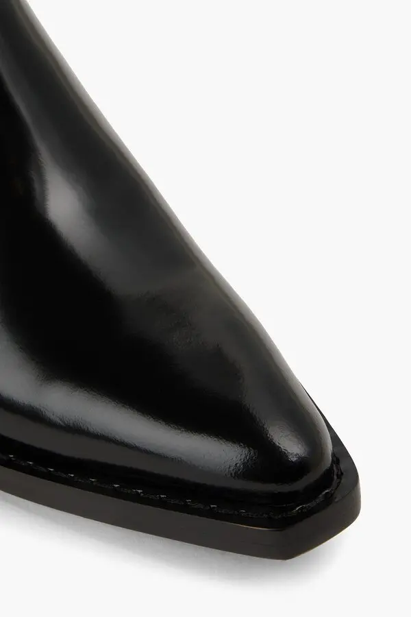 3.1 Phillip Lim Downtown Glossed-leather Mules - Black