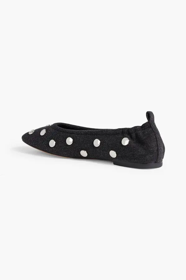 3.1 Phillip Lim Studded Denim Ballet Flats