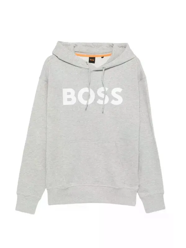 BOSS Webasic Logo-print Hoodie - Grey