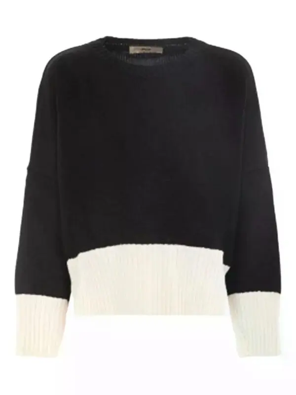 AKEP Colour-block Pullover Sweater