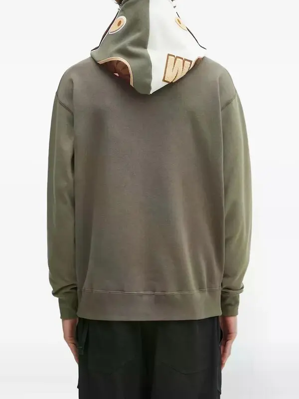 A BATHING APE Shark-pattern Hoodie - Green