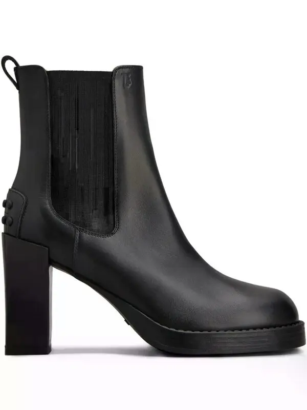 TOD'S Leather Chelsea Boots - Black