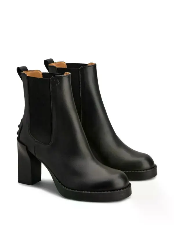 TOD'S Leather Chelsea Boots - Black