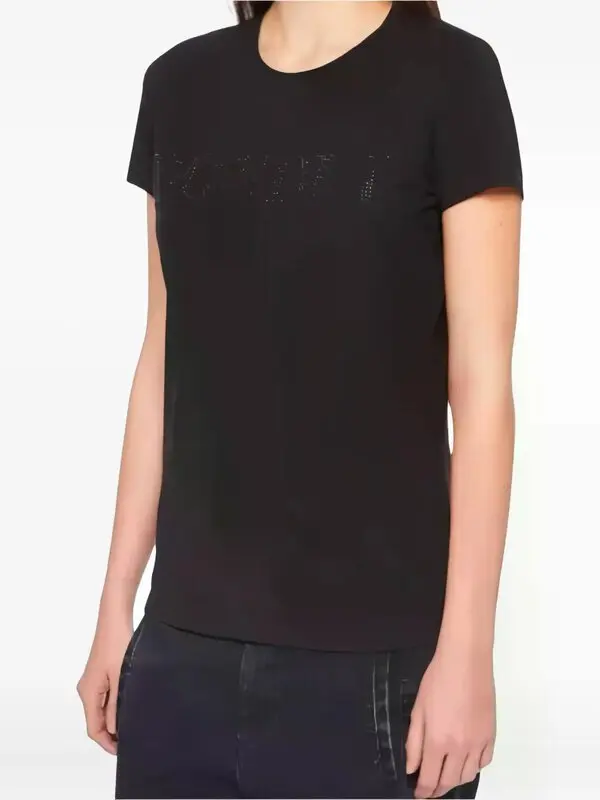 DONDUP Crystal-embellished T-shirt - Black