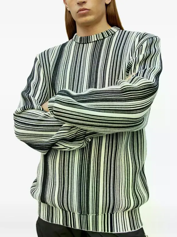 VTMNTS Stripe-pattern Ribbed Sweater
