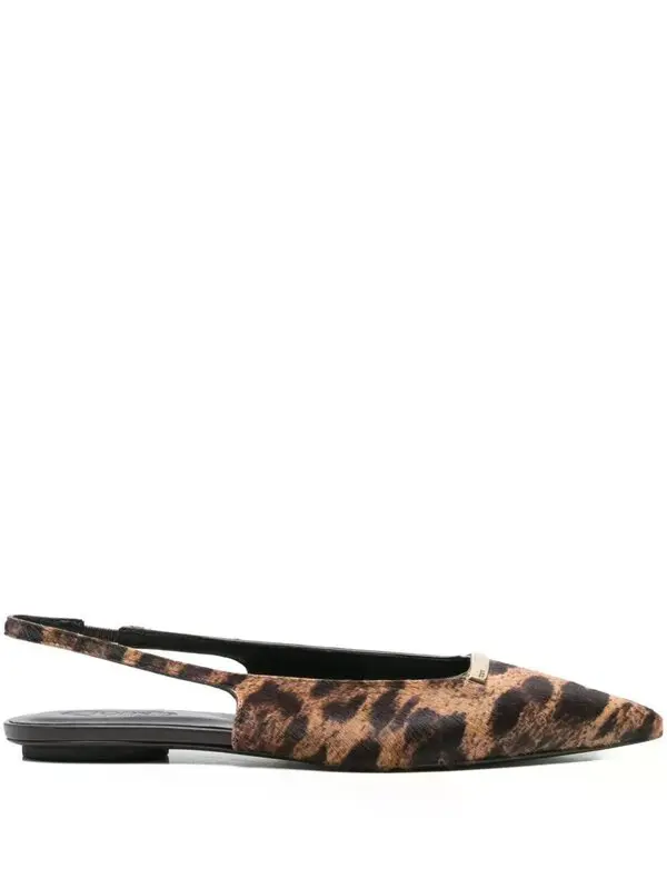 TOD'S Leopard Print Slingback Pumps