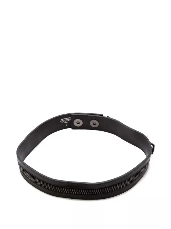 Ronald Pineau Zipper Leather Belt