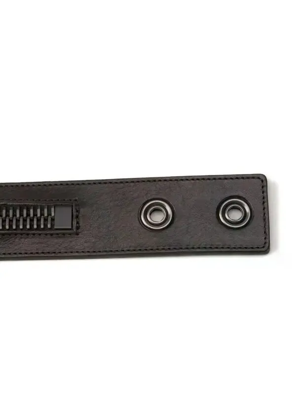 Ronald Pineau Zipper Leather Belt