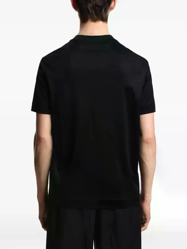 Emporio Armani Logo-embroidered T-shirt - Black