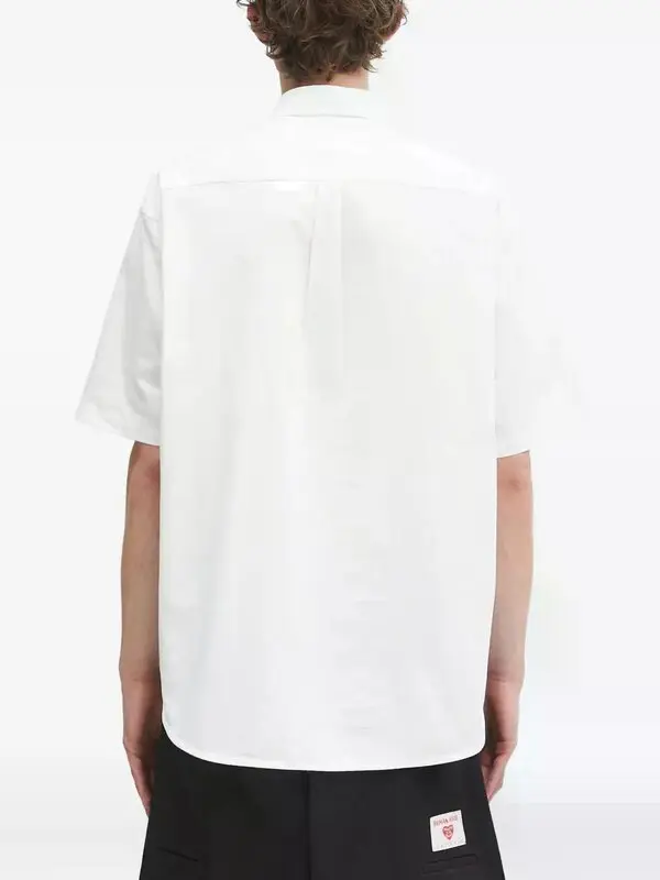 A BATHING APE One Point Embroidered Short-sleeve Shirt - White