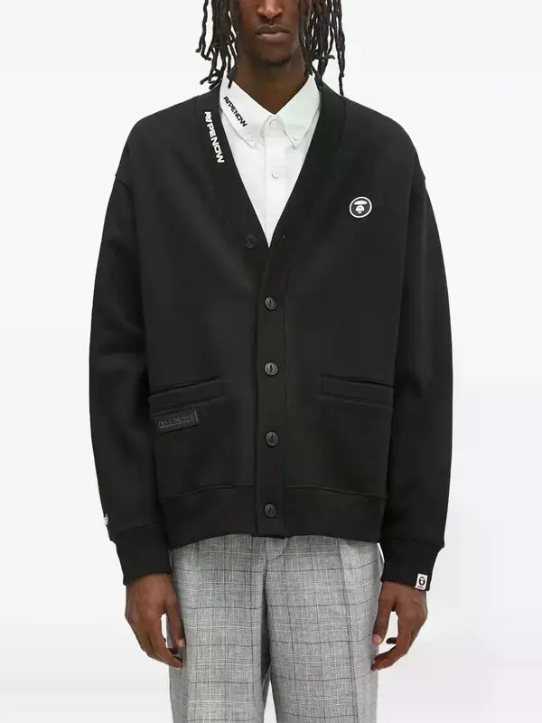 AAPE BY *A BATHING APE Moonface Logo Buttoned Cardigan