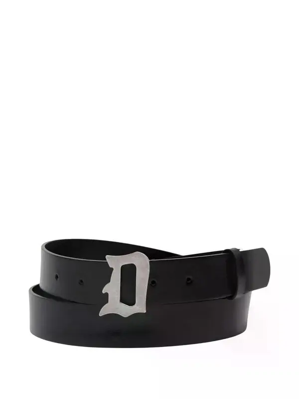 DONDUP Logo-buckle Leather Belt - Black