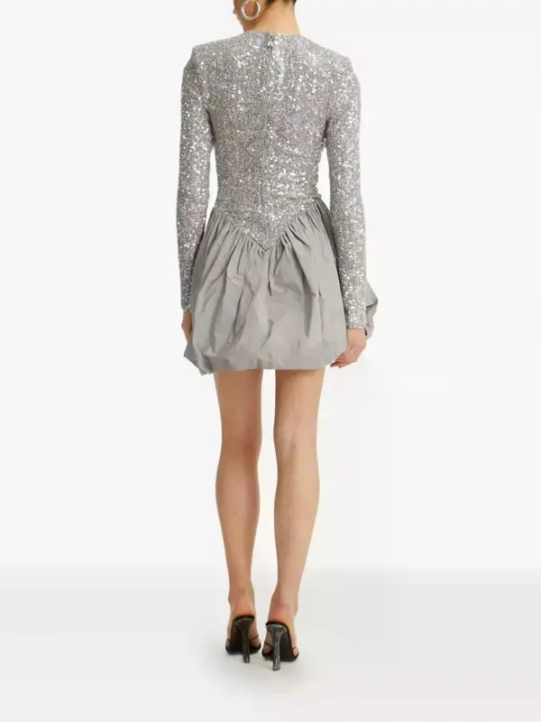 ROTATE BY BIRGER CHRISTENSEN Sequin-embellished Bubble Mini Dress