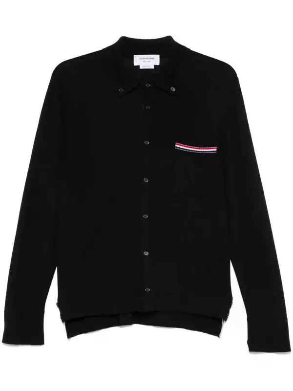 Thom Browne Rwb-stripe Virgin Wool Cardigan